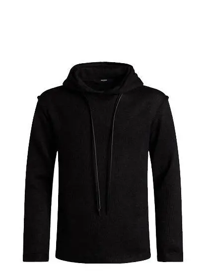 TAKESHY KUROSAWA Ribbed-knit Hoodie - Grey