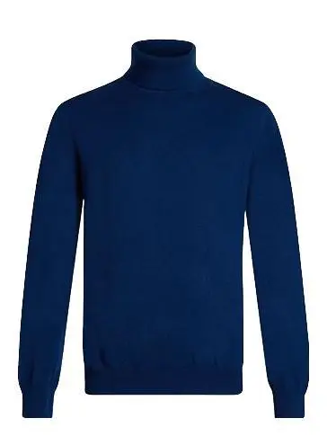 Alpha Studio Cashmere Turtleneck Sweater - Blue