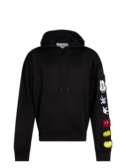 Iceberg Polyamide And Cotton Hoodie With Embroidered Logo - Black
