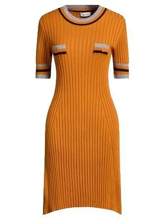 Dixie Ribbed-knit Midi Dress With Logo Embellishment - Yellow