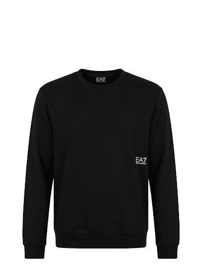 EA7 Cotton Elastane Sweatshirt - Black