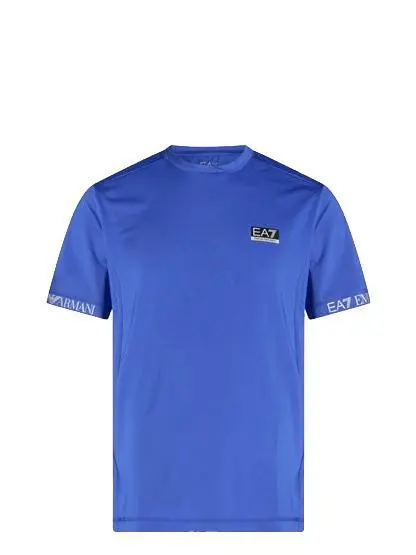 EA7 Crewneck Short Sleeve Performance T-shirt - Blue