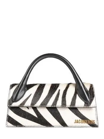 Jacquemus Zebra-print Calfskin Flap Bag - Black