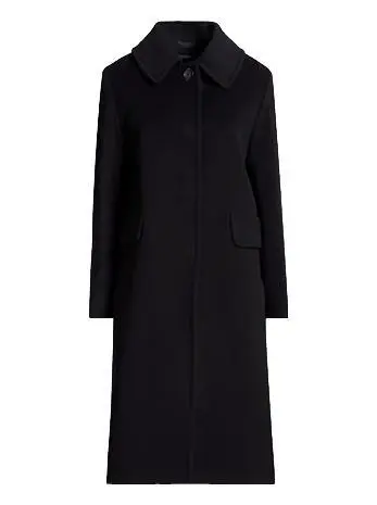 Cinzia Rocca Single-breasted Wool Blend Coat - Black