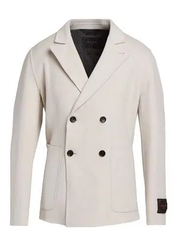 PALTO' Double-breasted Light Wool & Nylon Coat - Grey
