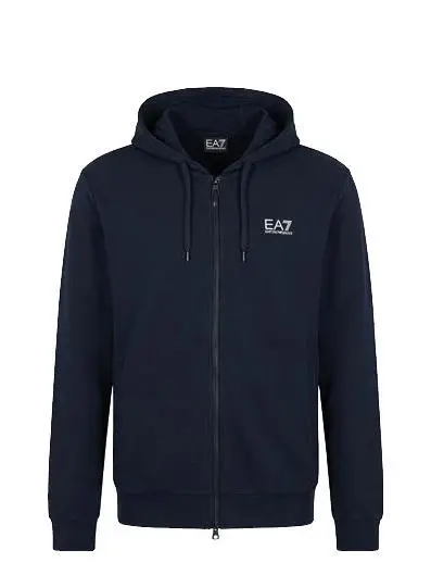 EA7 Zip-up Hooded Sweatshirt - Blue