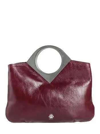 Bally Leather Hobo Bag With Top Handles - Red