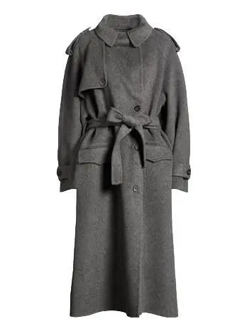 Giuseppe Di Morabito Double-breasted Belted Wool Coat - Grey