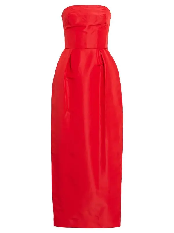 Monique Lhuillier Strapless Gown - Red