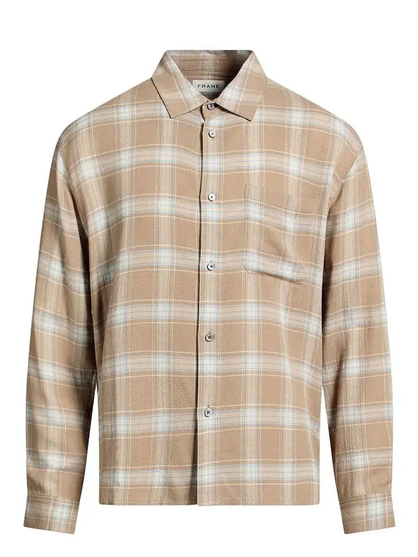 FRAME Checked Flannel Shirt - Sand