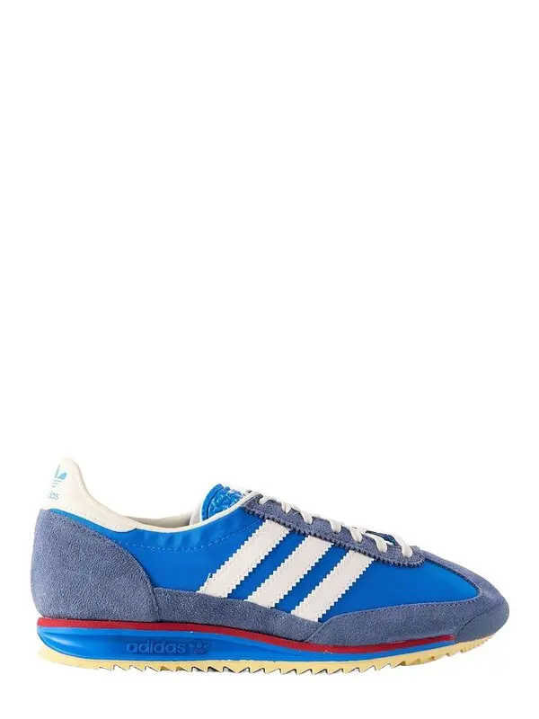 Adidas Sl 72 Og Suede And Leather Trimmed Canvas Sneakers - Blue