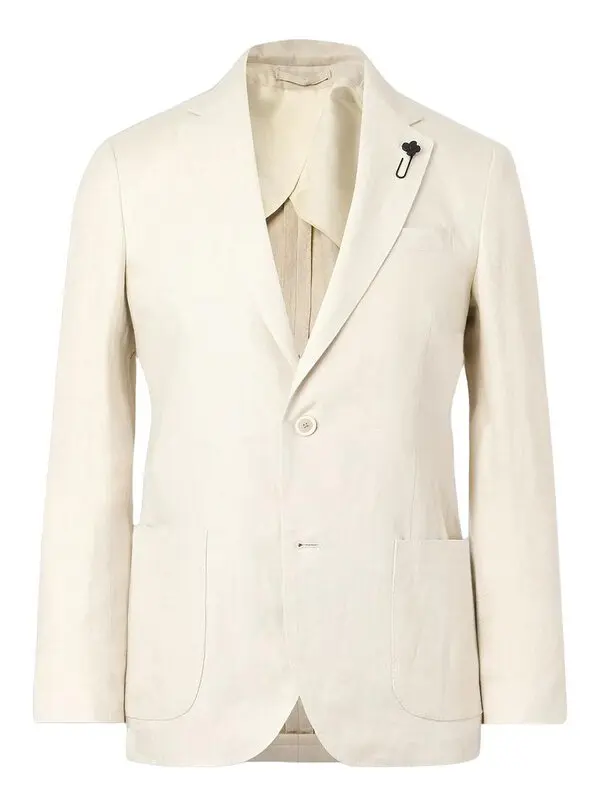 LARDINI Linentwill Suit Jacket - Beige