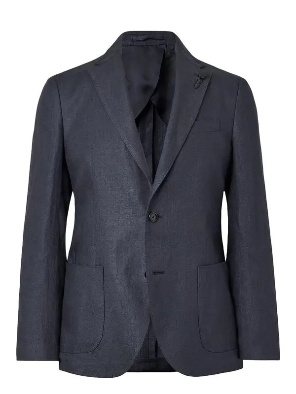 LARDINI Linentwill Suit Jacket - Navy