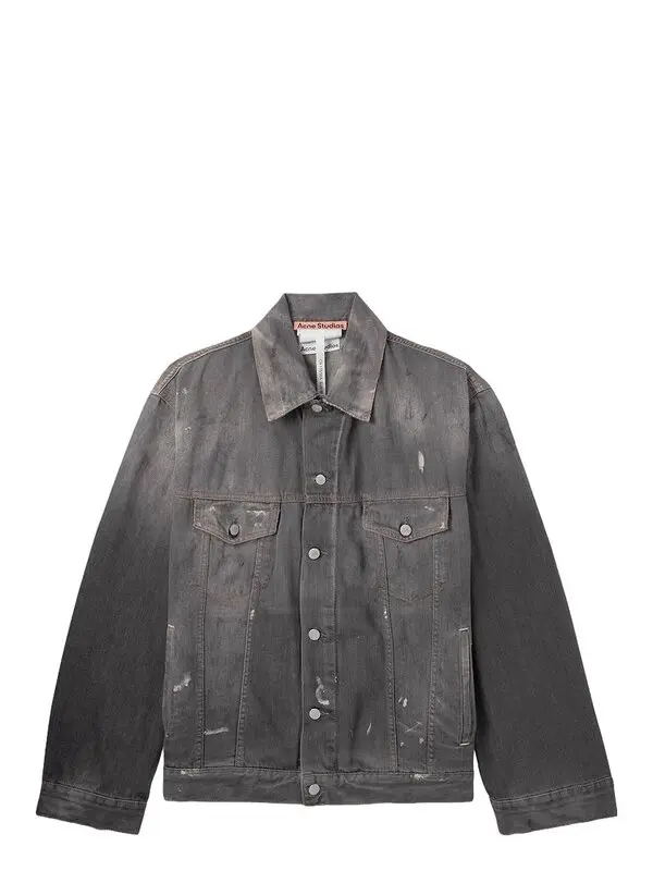 Acne Studios Robert U Oversized Denim Jacket - Anthracite