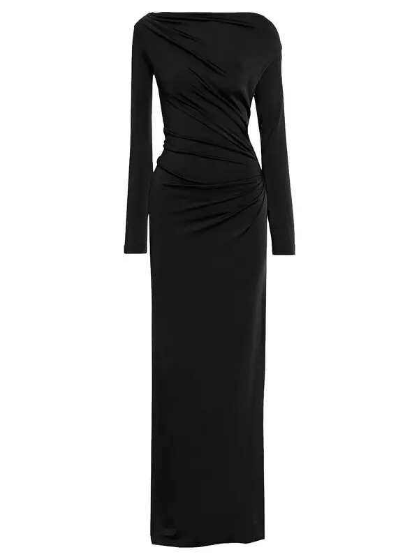 Victoria Beckham Draped Jersey Gown - Black