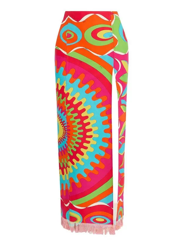 Emilio Pucci Maxi Skirt - Orange
