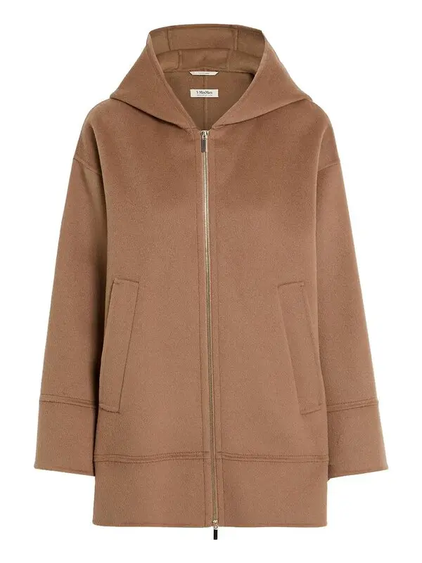 Max Mara Wool Hooded Coat - Camel