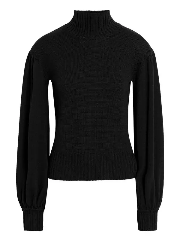 Max Mara Acume Wool Turtleneck Sweater - Black