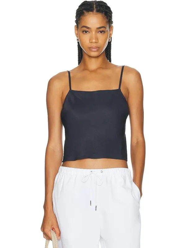 LESET Daniel Square Neck Tank Top - Midnight