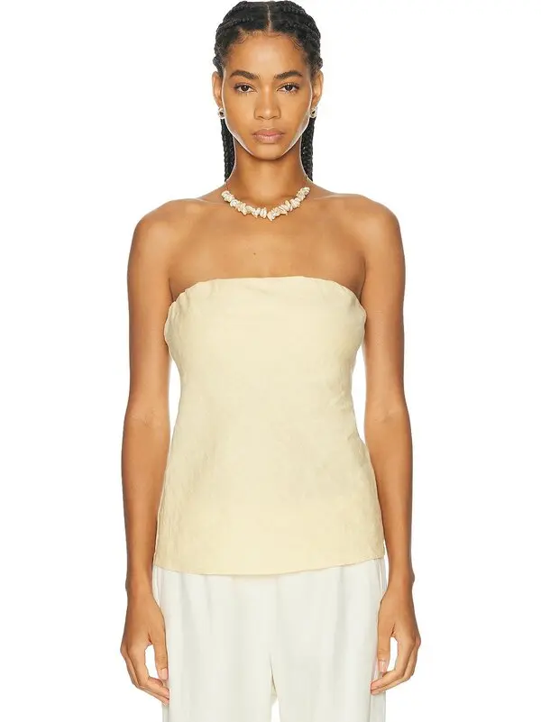 Donni. Linen Tube Top - Butter