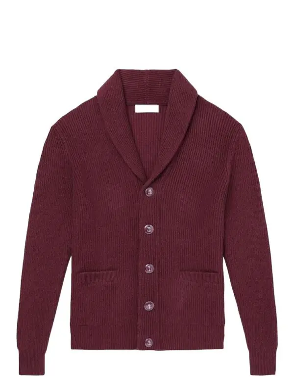 Brunello Cucinelli Collared Long-sleeved Knit Sweater - Red