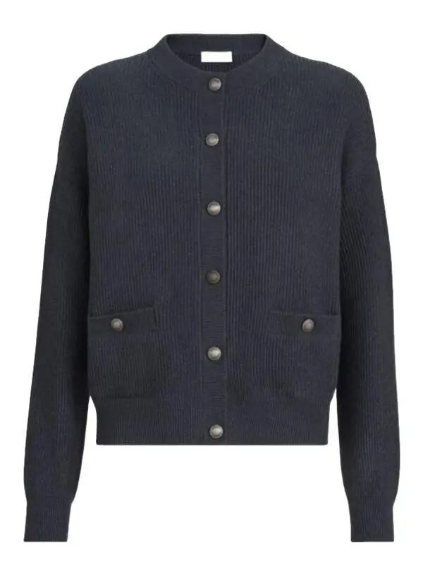 Brunello Cucinelli Sparkling Cashmere English Rib Cardigan - Blue