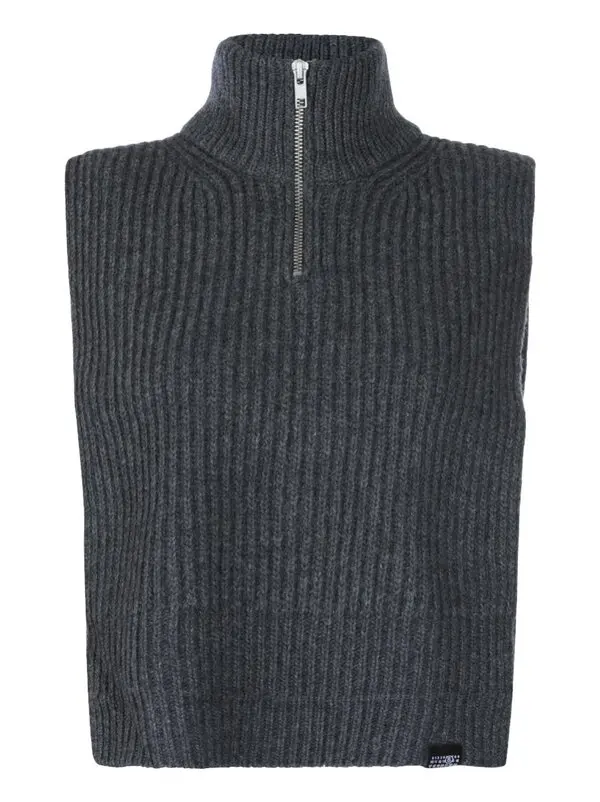 MAISON MARGIELA Knitted Half-zip Vest - No