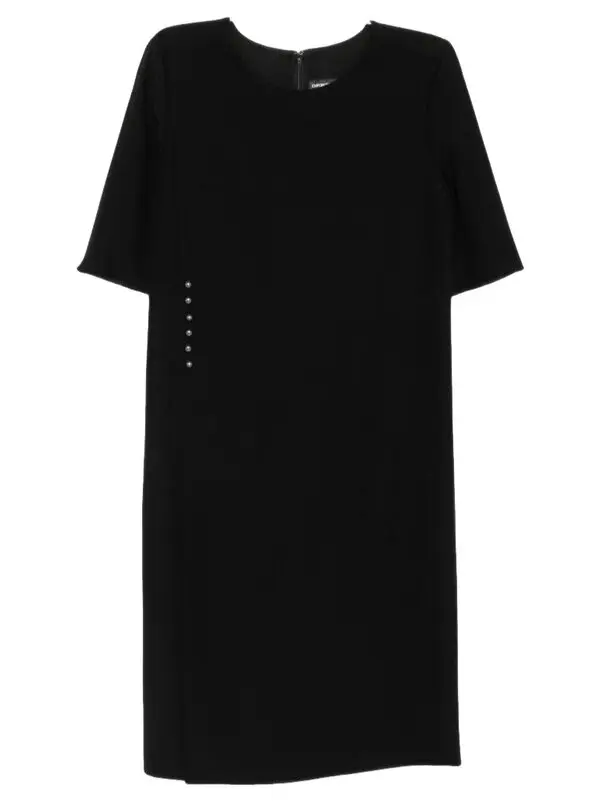 Emporio Armani Stud-embellished Mini Dress - Black