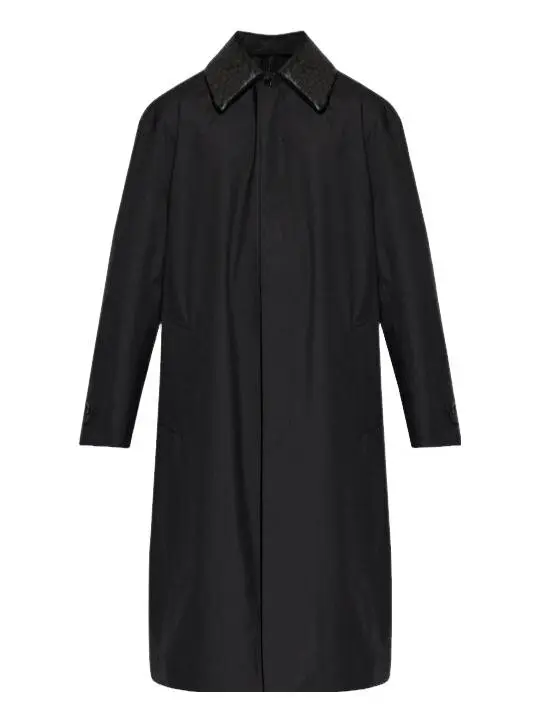 Bottega Veneta Long Sleeved Trench Coat - Black