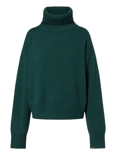 Extreme Cashmere High Neck Long Sleeve Sweater - Green
