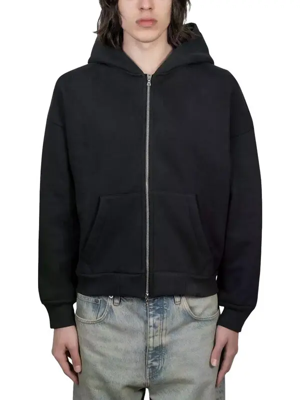 SUNFLOWER Zip-up Hooded Jacket - Black