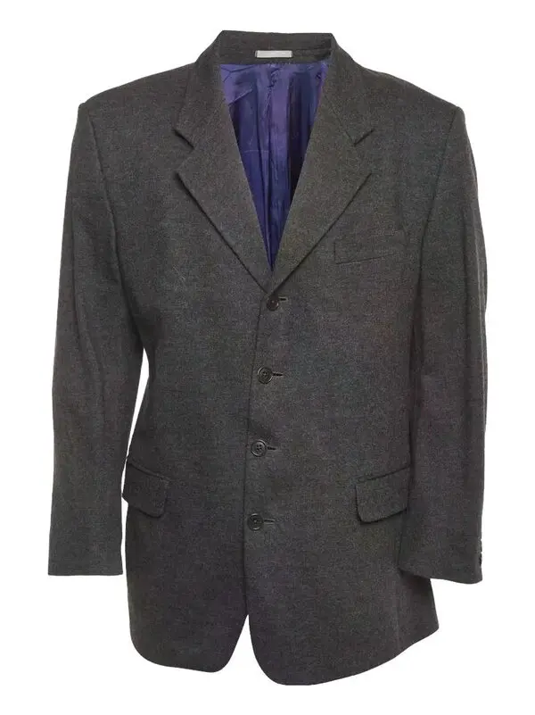 Kenzo Single-breasted Wool Blazer - Grey