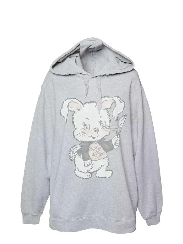 Moschino Bunny-print Hoodie - Grey