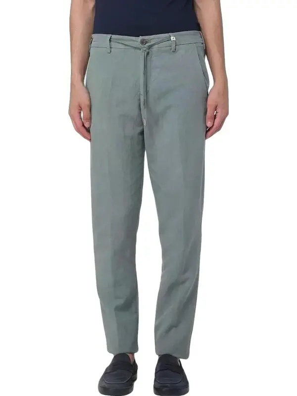 MYTHS Drawstring Twill Trousers - Grey