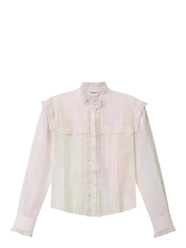 MARANT ETOILE Lonzie Embroidered Top - Pink