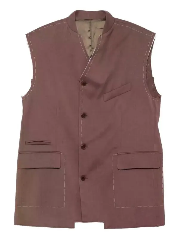 COSTUMEIN Sleeveless Gilet - Brown