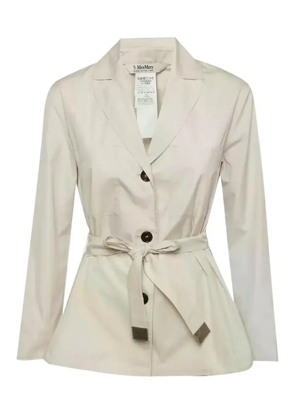 Max Mara Belted Cotton Jacket - Neutrals