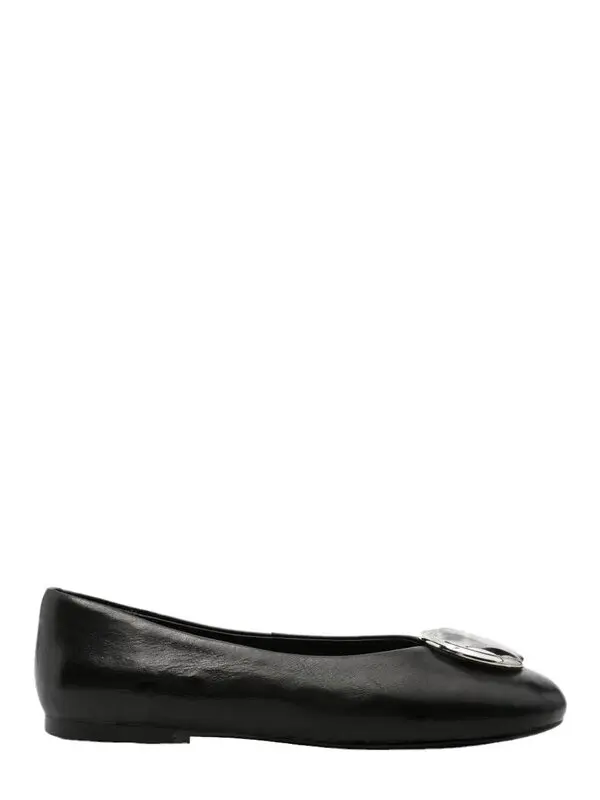 ADRIANNA FERETTI Adrianna Ferretti Logo Plaque Ballet Flats - Black