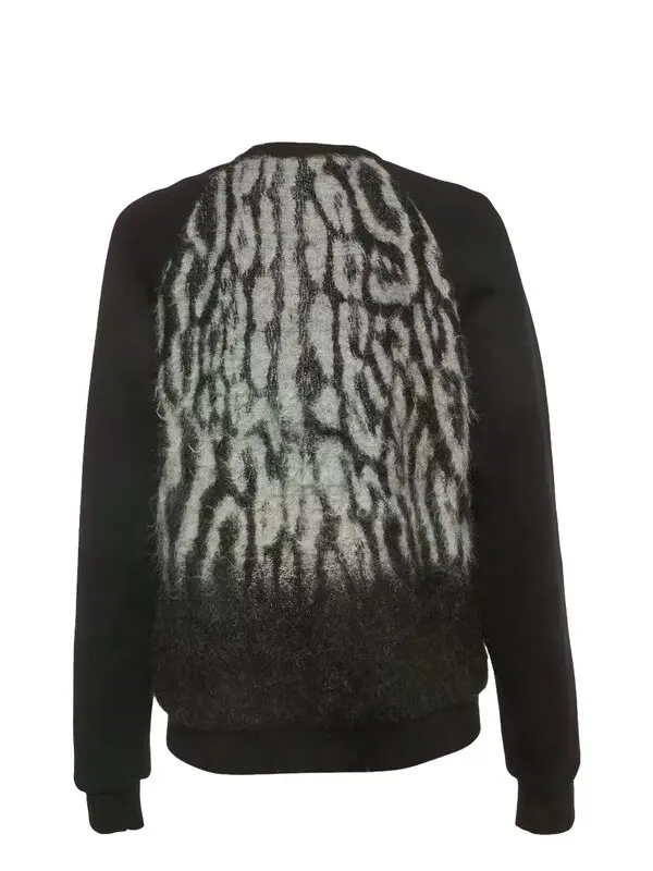 Roberto Cavalli Animal-print Mohair-blend Jersey Jacket - Black