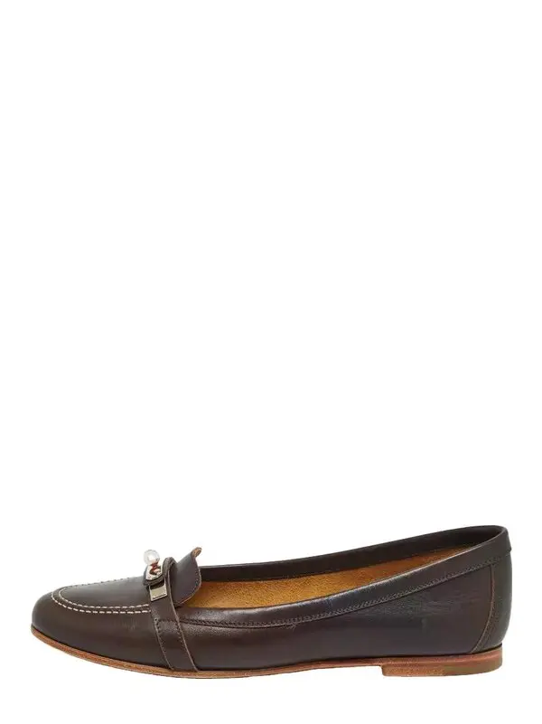 Hermès Pegase Leather Loafers - Brown