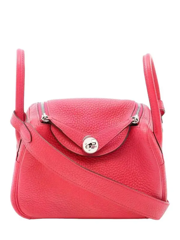 Hermès 2020 Clemence Mini Lindy Crossbody Bag - Pink