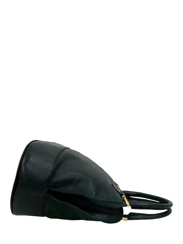 Loewe Anagram Leather Handbag - Black