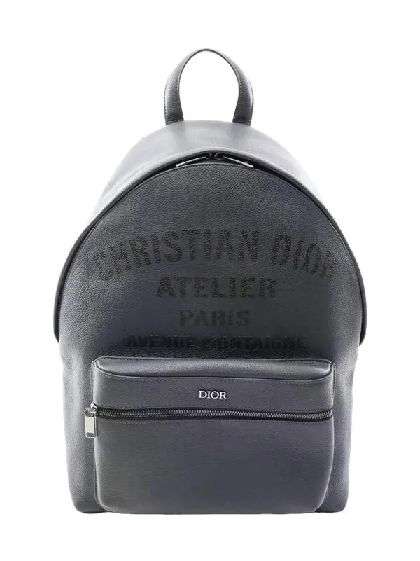 Dior 2018 Leather Atelier Backpack - Grey