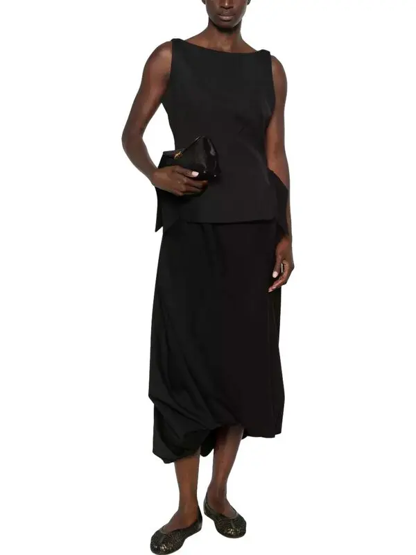 RÓHE Deconstructed Peplum Top - Black