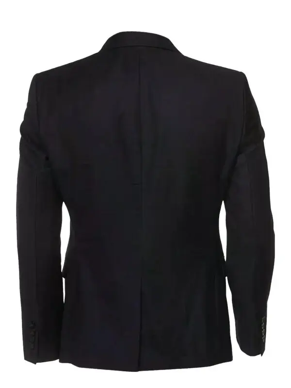 Emporio Armani Single-breasted Wool Blazer - Black