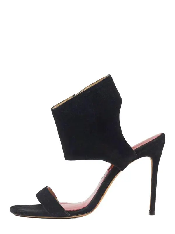 Carolina Herrera Suede Ankle Strap Sandals - Black