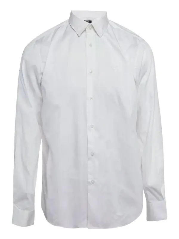 Roberto Cavalli Embroidered Logo Long-sleeve Shirt - White
