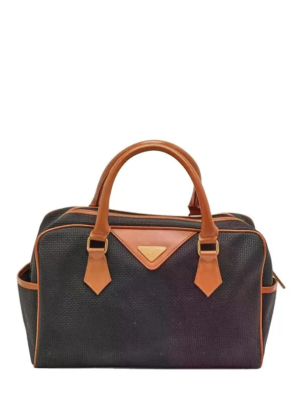 Saint Laurent Logo-plaque Satchel Bag - Black