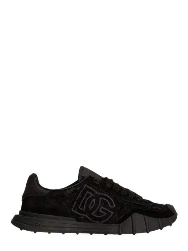 Dolce & Gabbana Dg Athletic Sneakers In Lace - Black