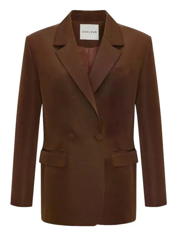 OCCLEUS Charli Double-breasted Blazer - Brown